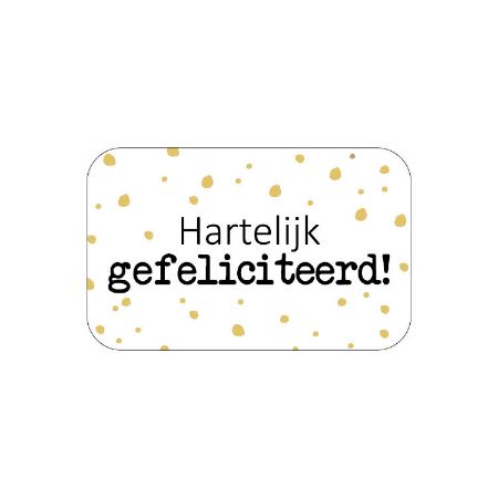 Sticker - Hartelijk gefeliciteerd - 10 stuks • Stick Around